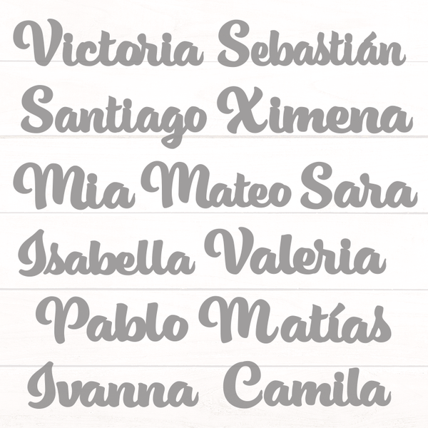 Letrero de madera ¨Modelo Mila¨ letras decoración pared infantil - Querube